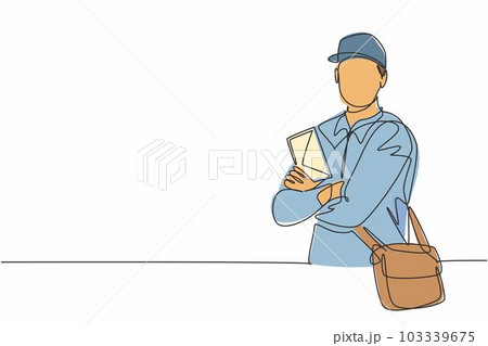 Postman Line Drawing